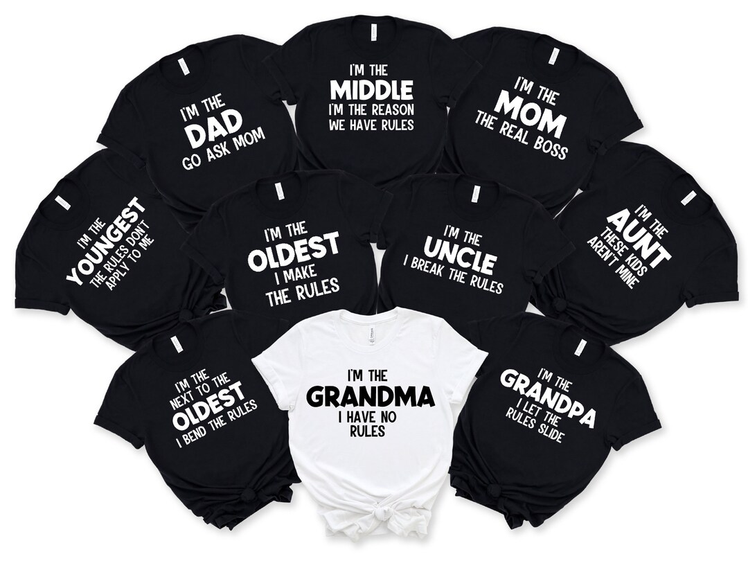The Family Rules Shirts, Family Matching Shirts, Funny Family Shirts ...