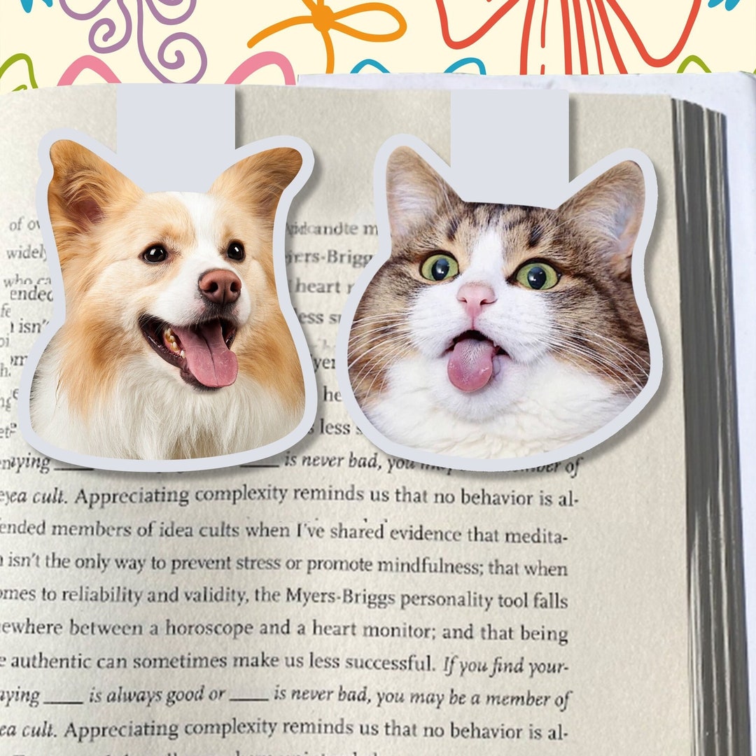 Custom Pet Bookmark - Personalized Pet Photo Gift, Magnetic Bookmark ...
