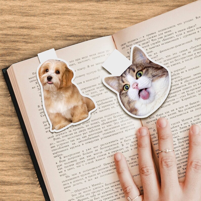Custom Pet Bookmark - Personalized Pet Photo Gift, Magnetic Bookmark ...