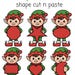Christmas Elf Shape Match Printable | Preschool Shapes Activity | Early ...