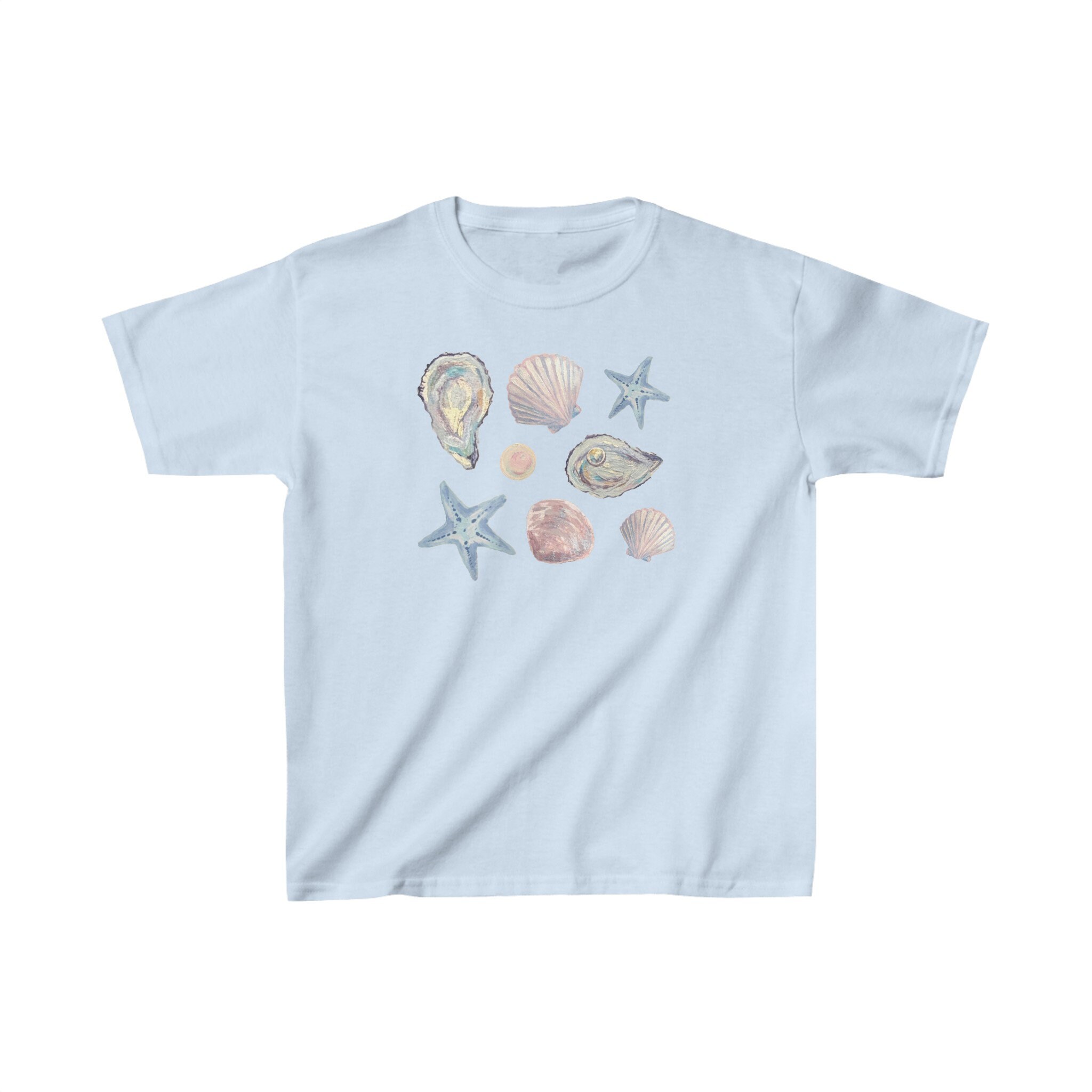 Seashell Collage Baby Tee, Mermaidcore Shirt, Pinterest Aesthetic Shirt ...