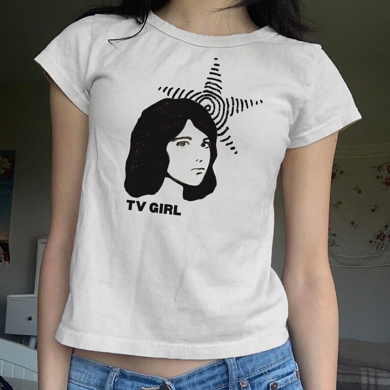 TV Girl Baby Tee, Downtown Girl Aesthetic Shirt, Trendy Graphic Tee, TV ...