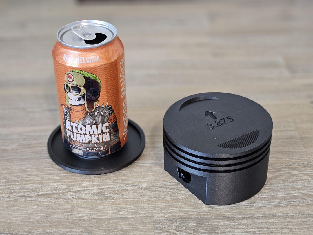 Stackable Harley-davidson cast Aluminum Style Piston Drink Coasters gen ...