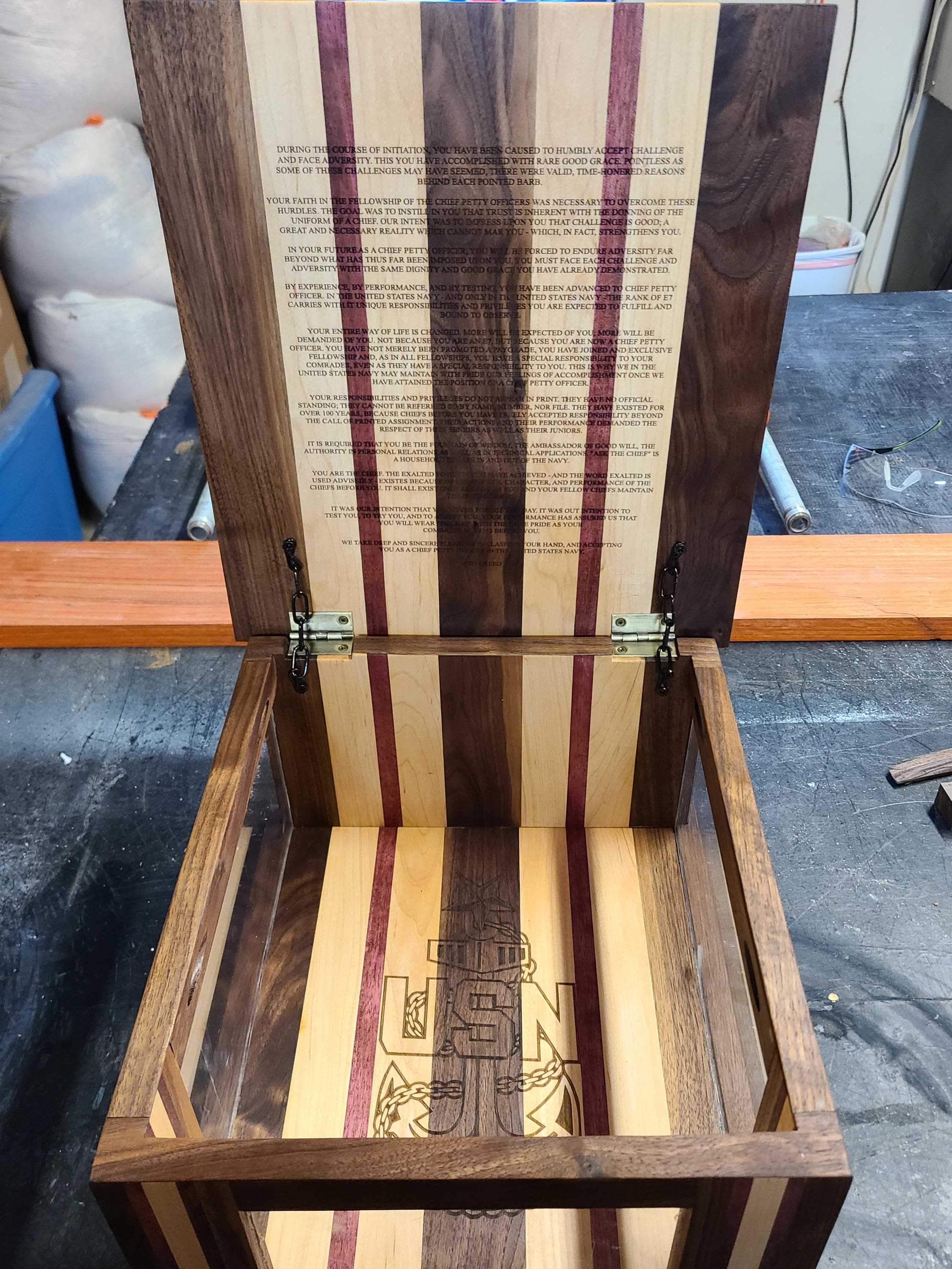 Custom Built Military Hat Box - Handcrafted by Active-duty US Navy ...