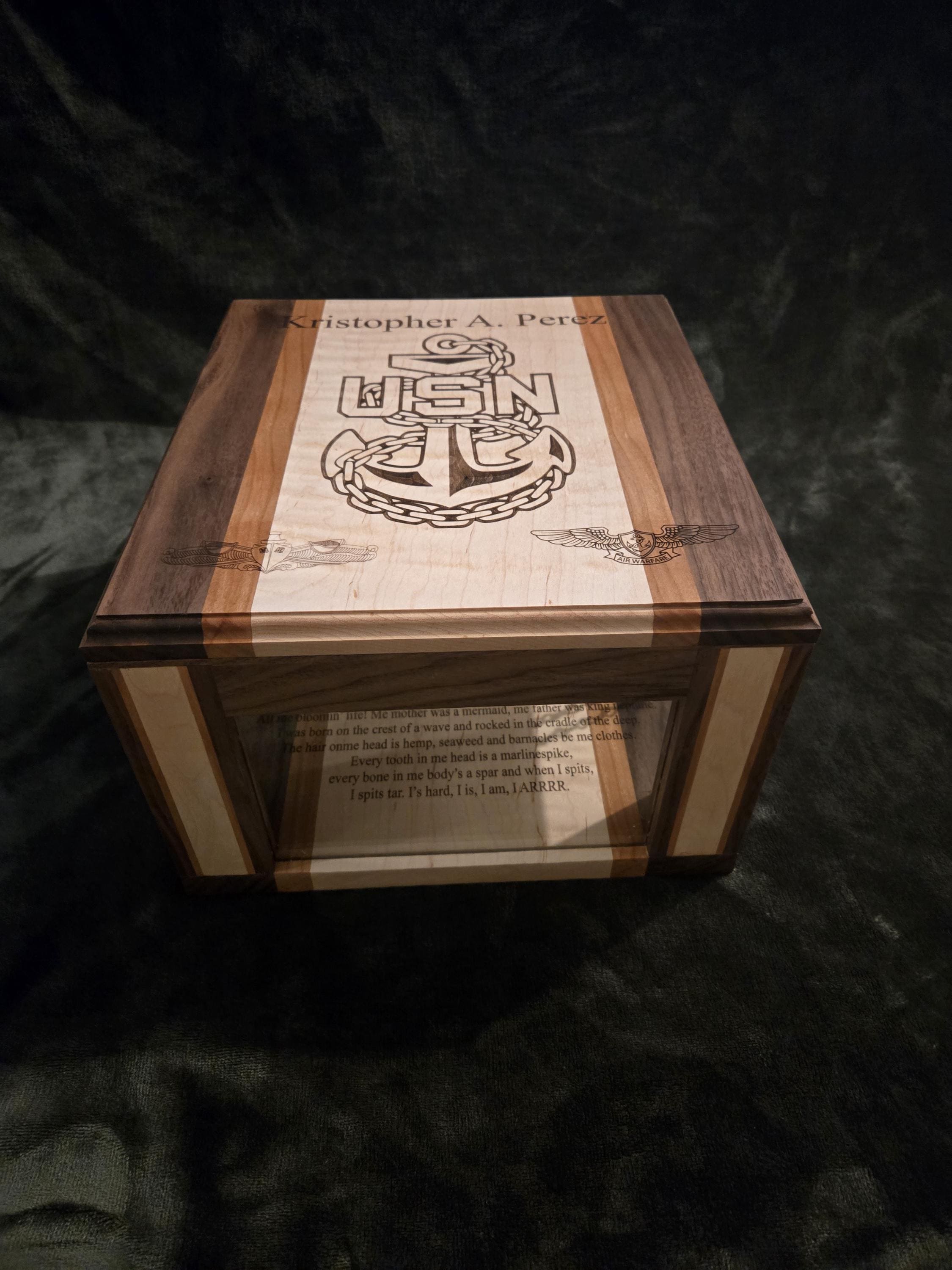 Custom Built Military Hat Box - Handcrafted by Active-duty US Navy ...
