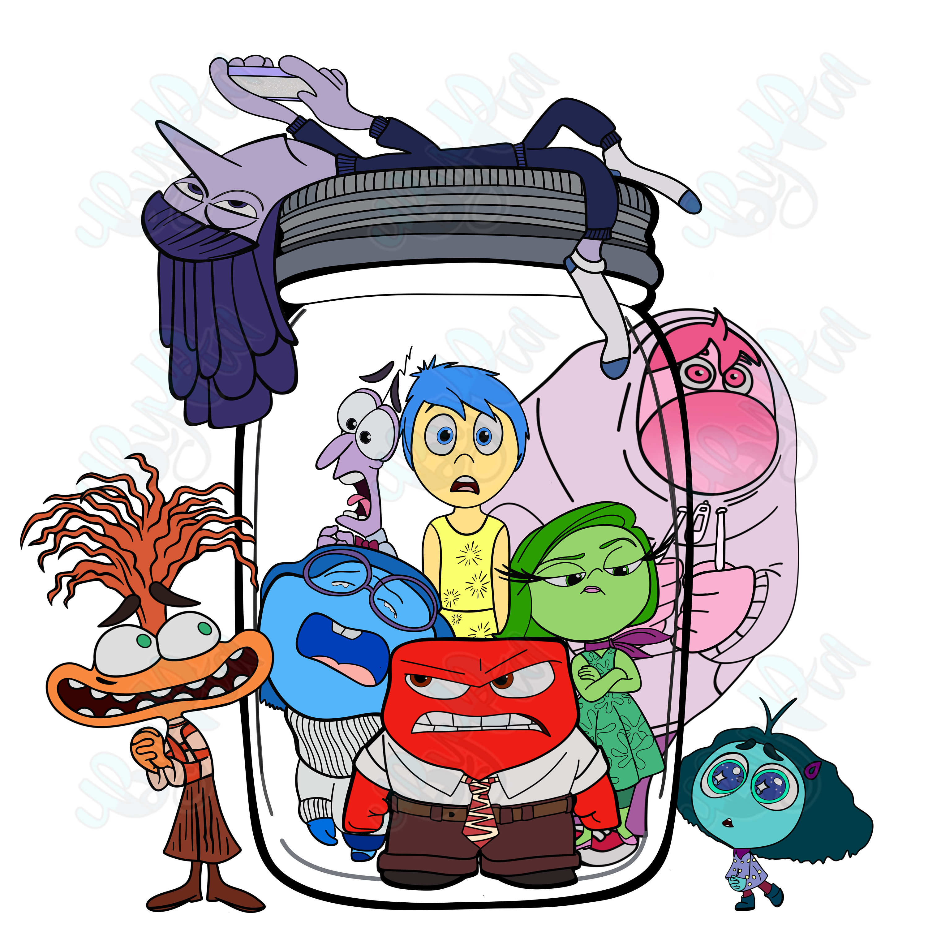 Inside Out 2 Png Package Repressed Emotions Spanish and English ...