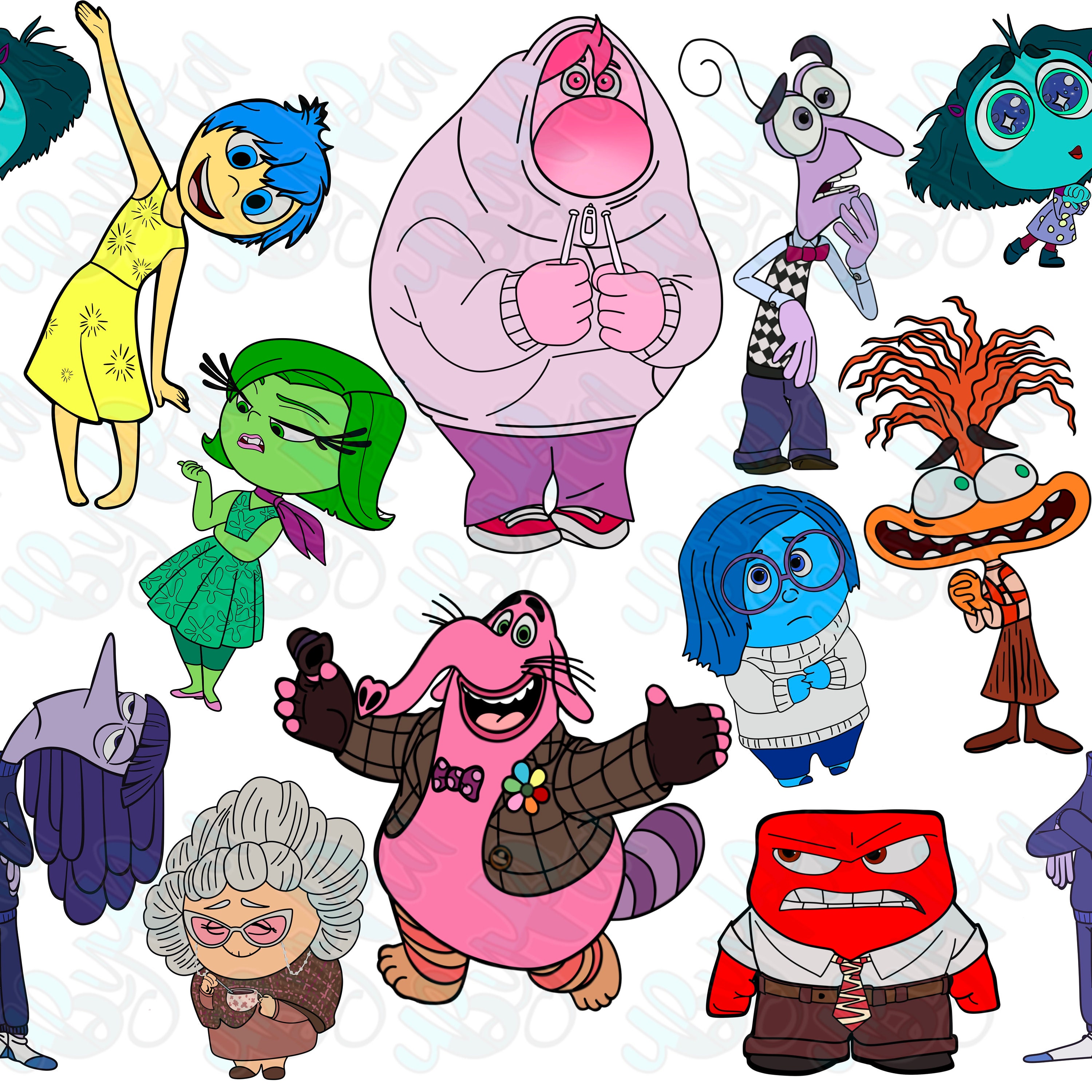 Inside Out 2 Tumbler 20 Oz Png and Pattern 50x50 Emotions Inside Out 1 ...