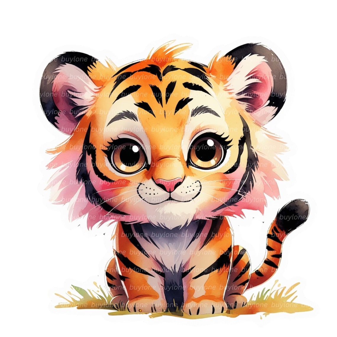 16 PNG Cute Little Tiger Clipart – Baby Tiger, Printable Watercolor ...