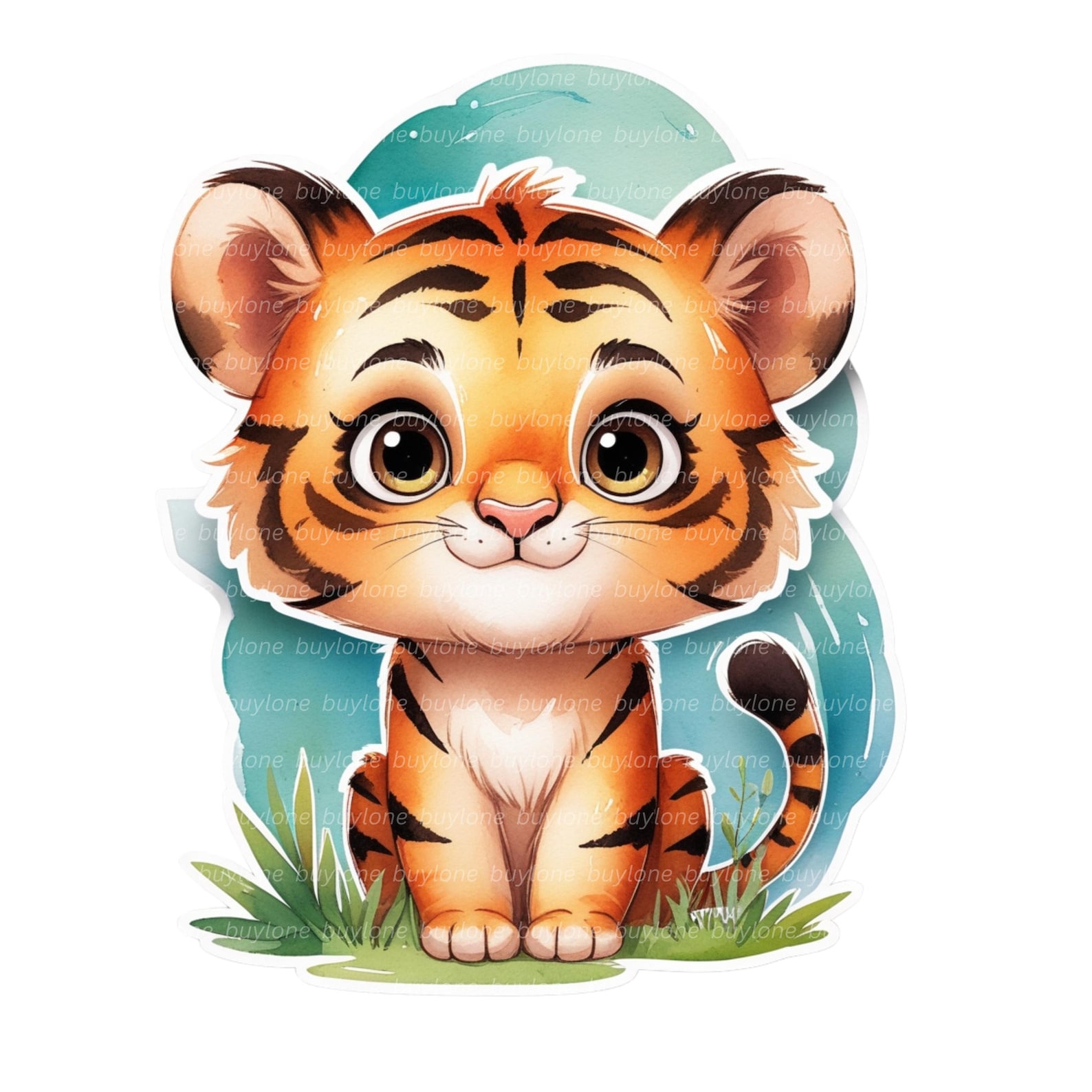 16 PNG Cute Little Tiger Clipart – Baby Tiger, Printable Watercolor ...