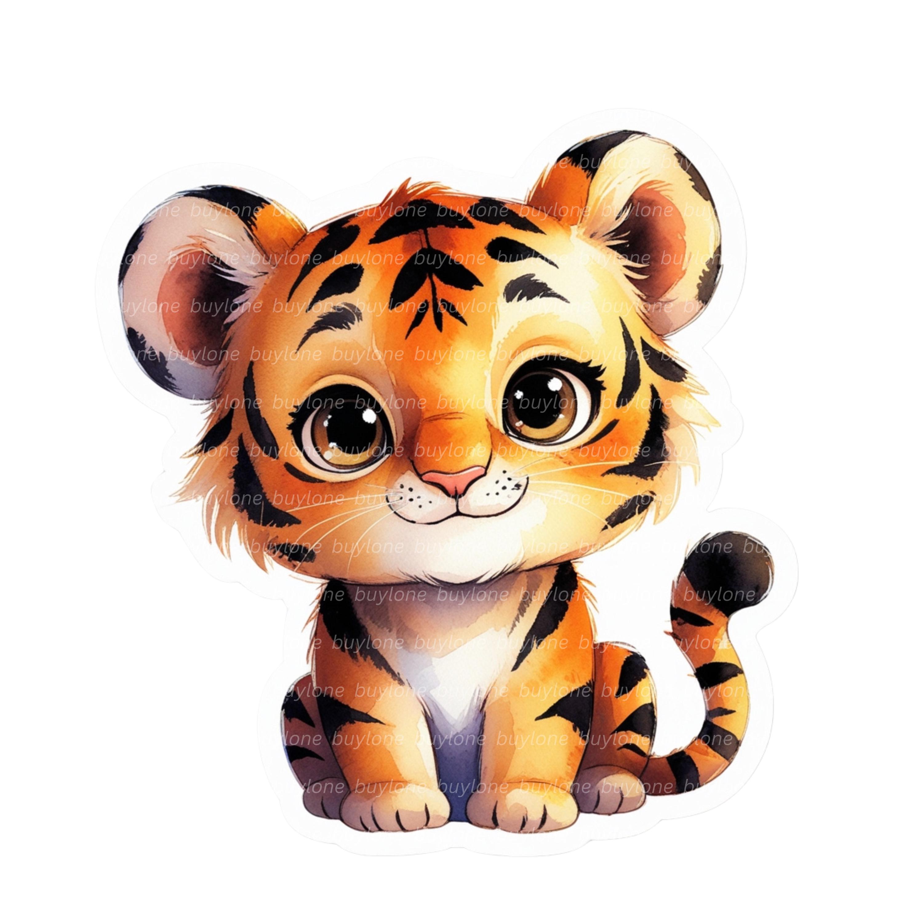 16 PNG Cute Little Tiger Clipart – Baby Tiger, Printable Watercolor ...