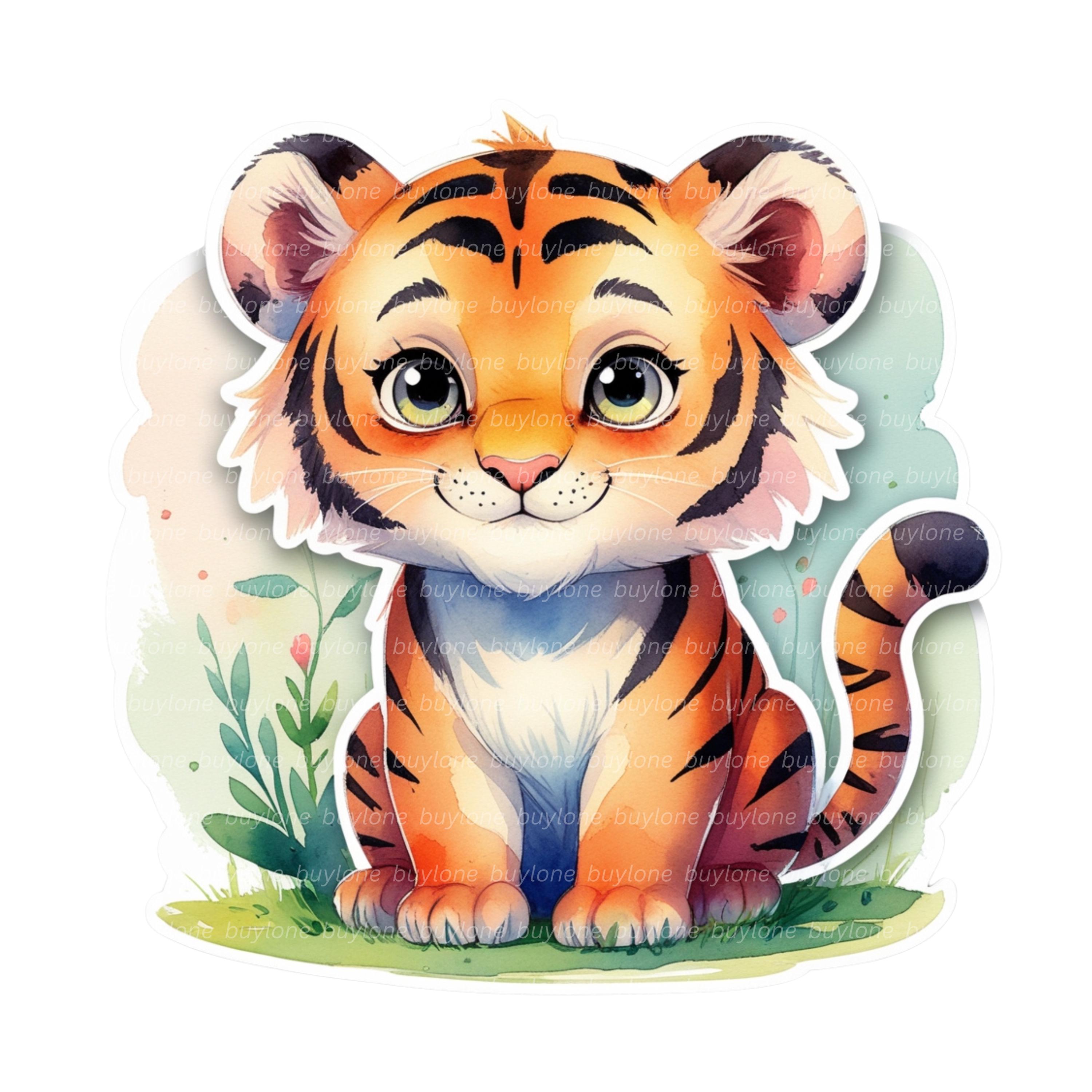 16 PNG Cute Little Tiger Clipart – Baby Tiger, Printable Watercolor ...