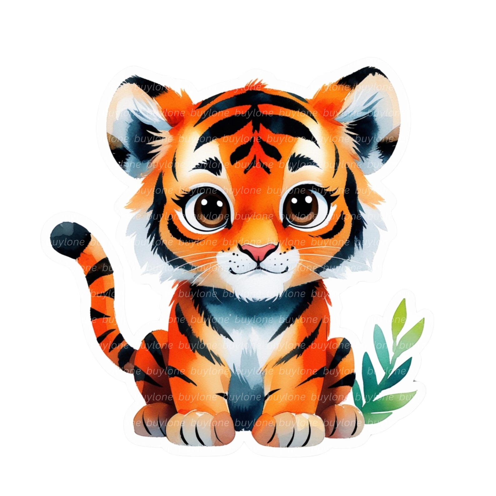 16 PNG Cute Little Tiger Clipart – Baby Tiger, Printable Watercolor ...