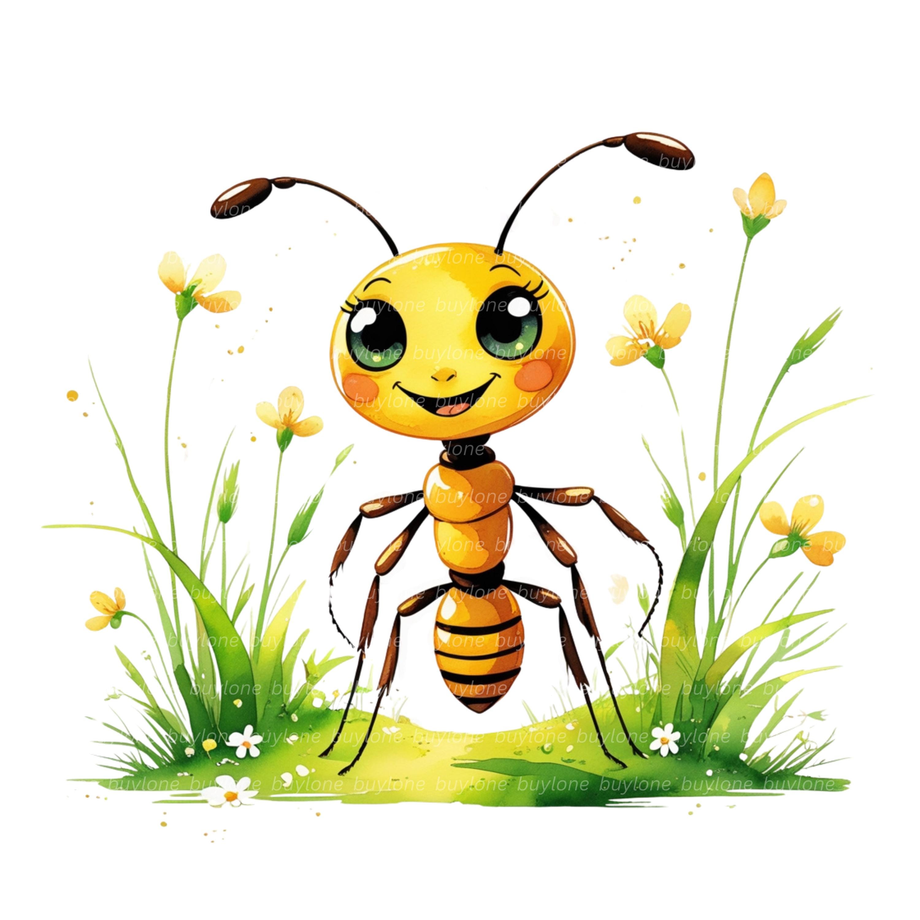 18 PNG Cute Ant Clipart – Baby Ant, Printable Watercolor Clipart, High ...