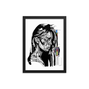 Devastated Woman - Framed Poster - Michael Baker Original - Etsy