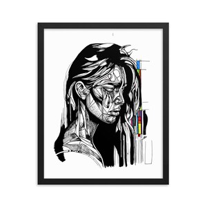 Devastated Woman - Framed Poster - Michael Baker Original - Etsy