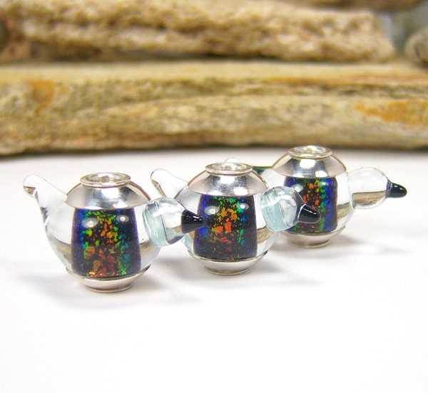 Lampwork Glass Charm Bead Set - Large Hole - BHB - Etsy