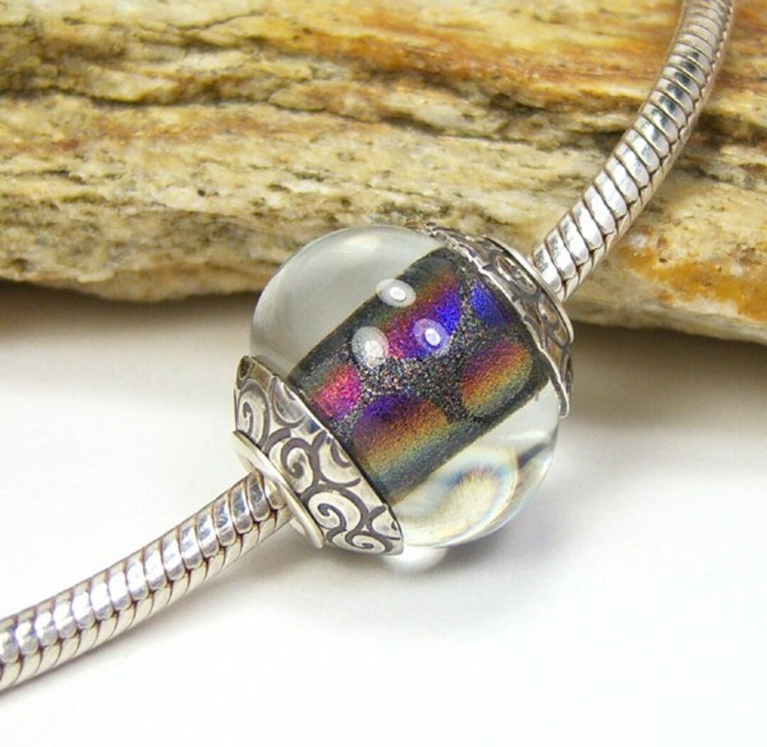 Lampwork Glass Charm Bead - Large Hole - BHB - Etsy