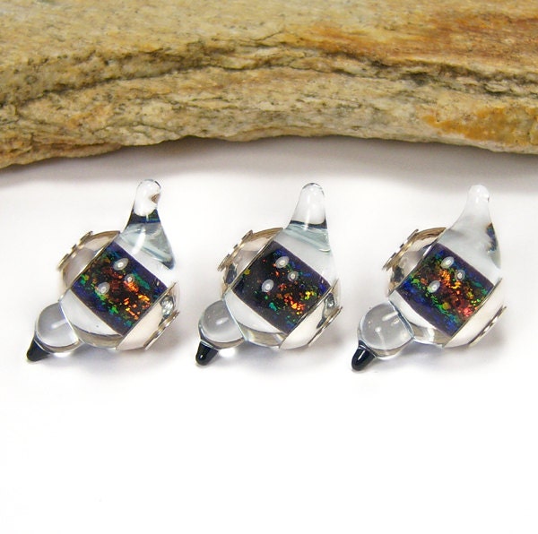 Lampwork Glass Charm Bead Set - Large Hole - BHB - Etsy