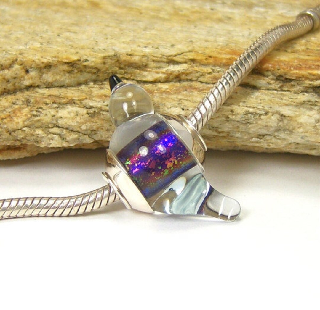 Lampwork Glass Charm Bead - Large Hole - BHB - Etsy