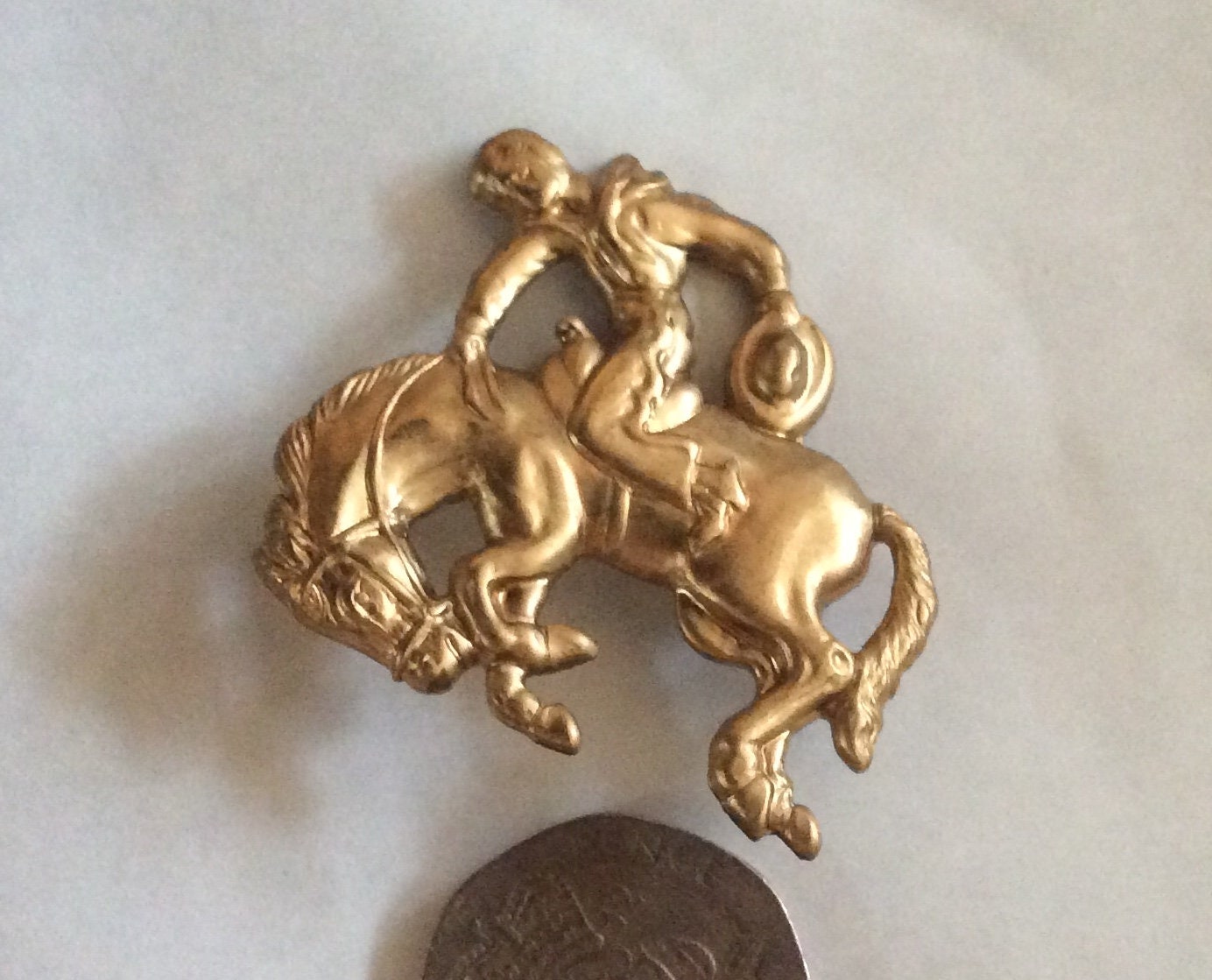 Cowboy Bucking Bronco Rodeo Wild West Brooch Pin Vintage - Etsy Ireland