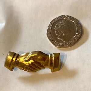 Two Hand Shaking Elegant Hand Small Brooch Pin Friendship Pin Created ...