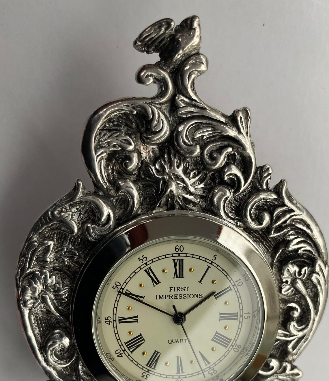 After Eight Rocco Clock With Silver Plated Casing With Seiko - Etsy UK