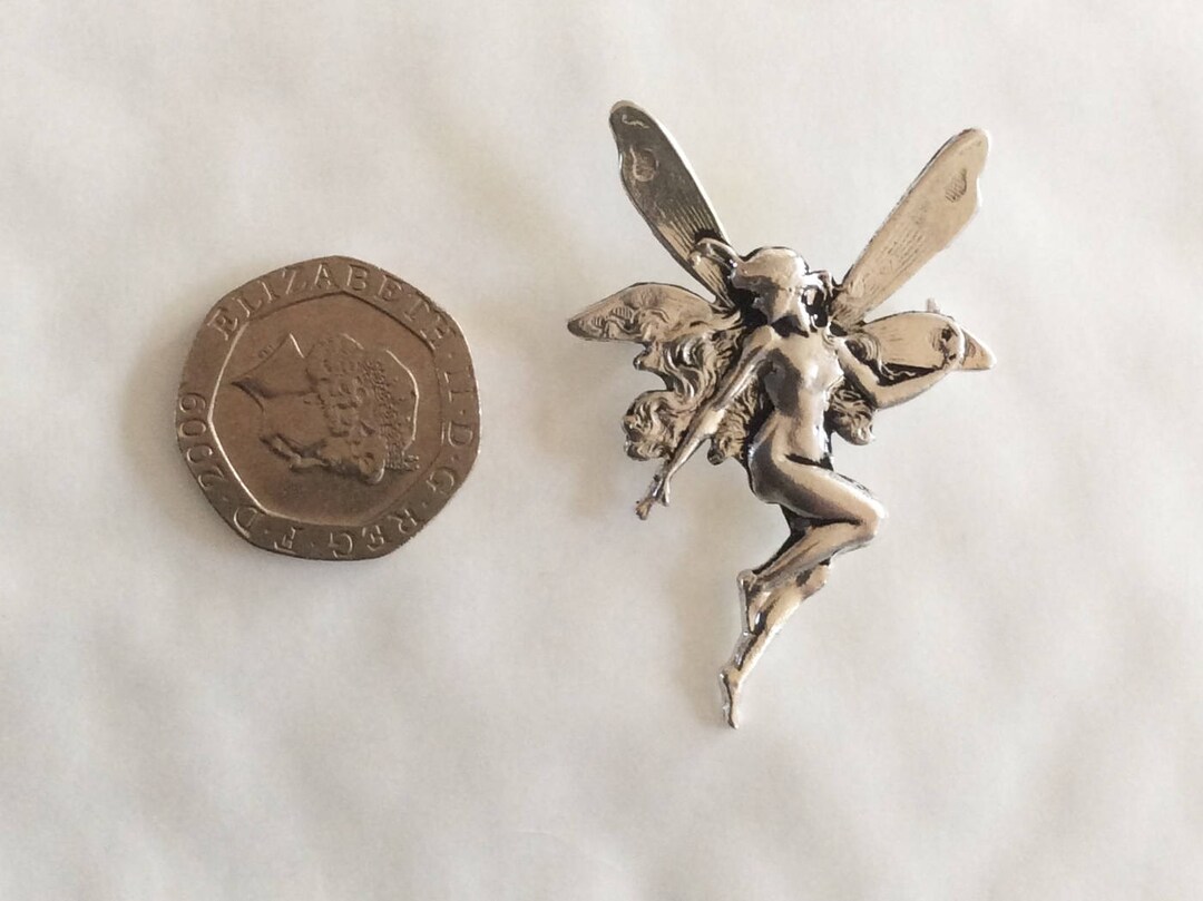 Tinkerbell Absinthe Fairy Brooch / Pin Medium Size Art Nouveau Style ...