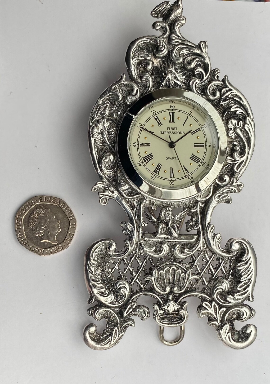 After Eight Rocco Clock With Silver Plated Casing With Seiko - Etsy UK