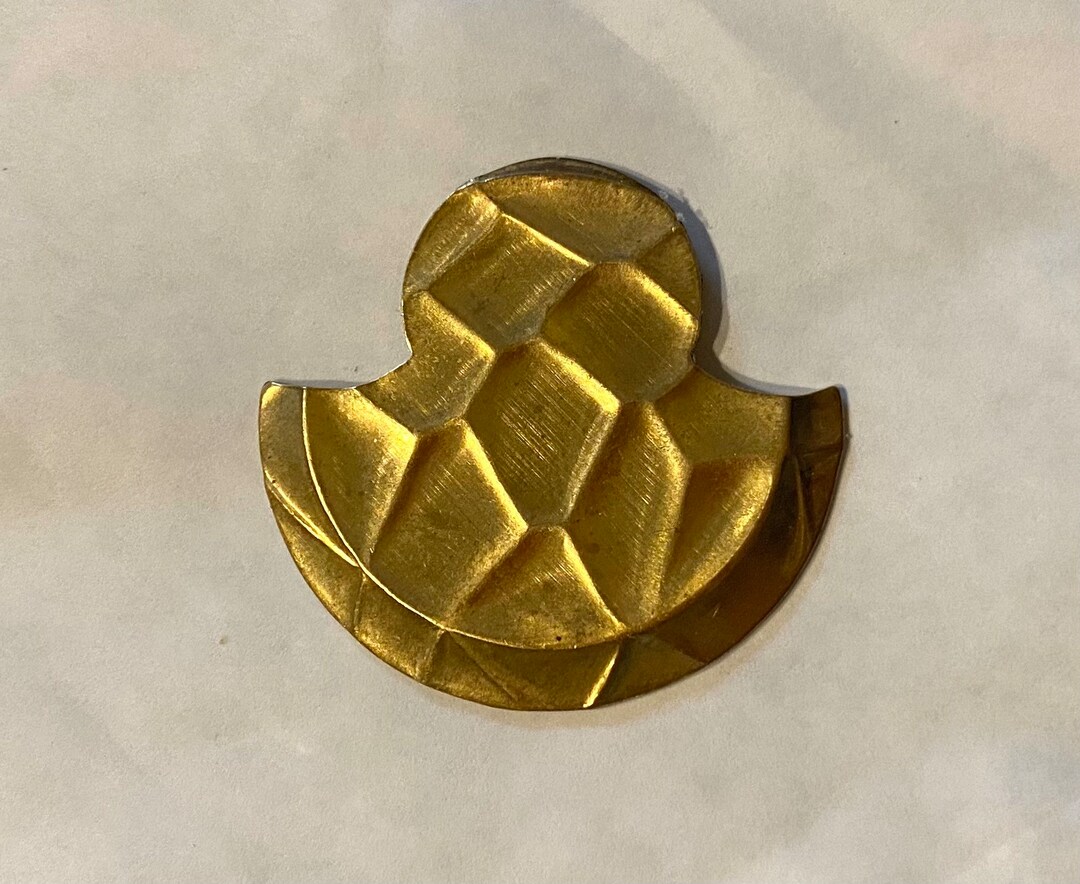 Axe Head Stylised Ancient Axe Head Brooch Pin Made From Raw Brass ...
