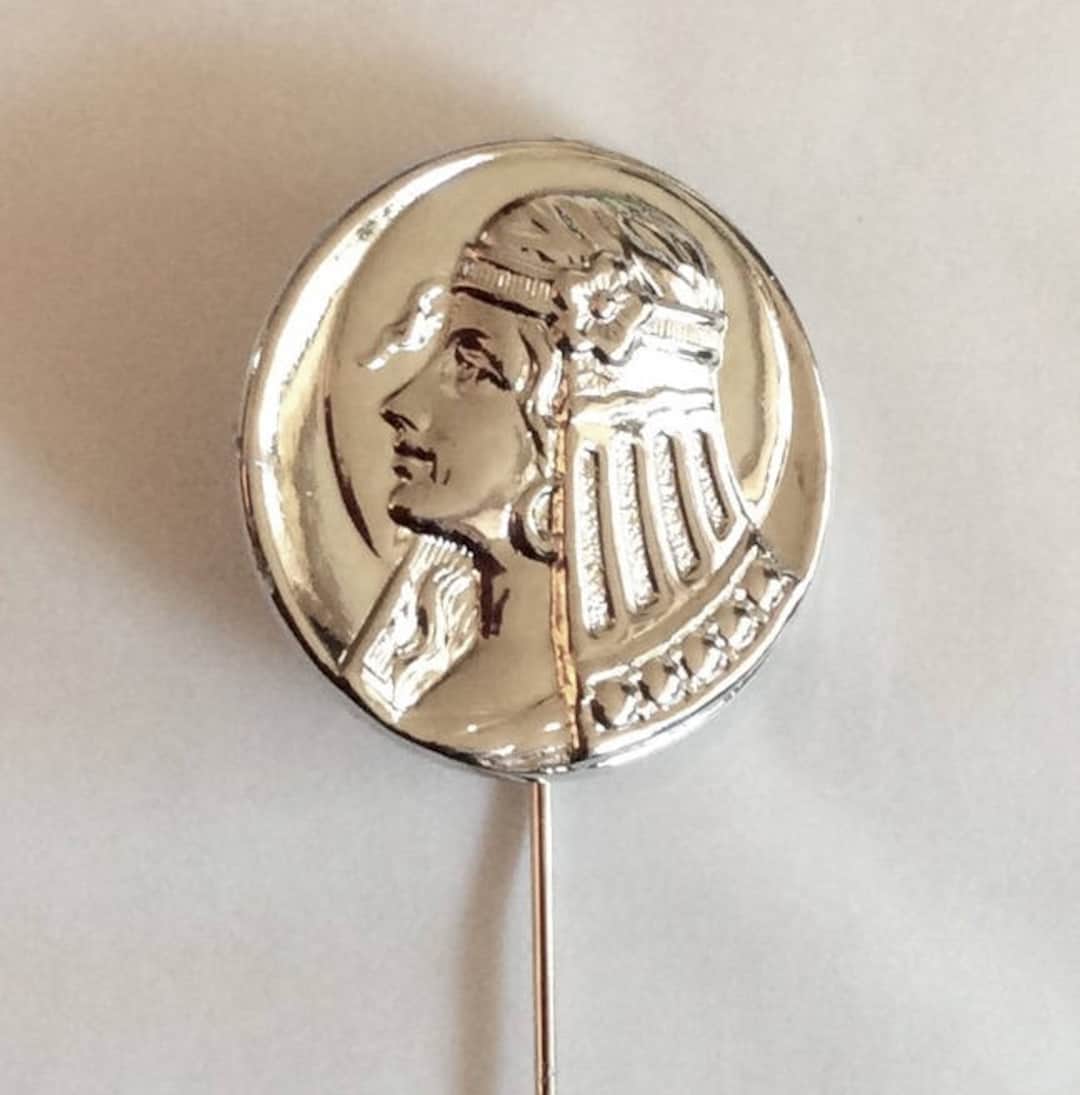 Cleopatra Egyptian Queen Head Stick Pin Vintage Finding Art Nouveau ...
