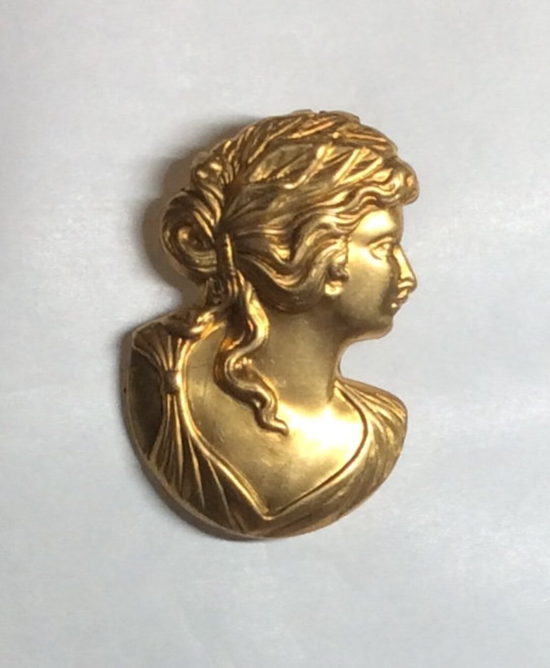 Art nouveau griego romano matrona dama cabello fluido broche - Etsy España