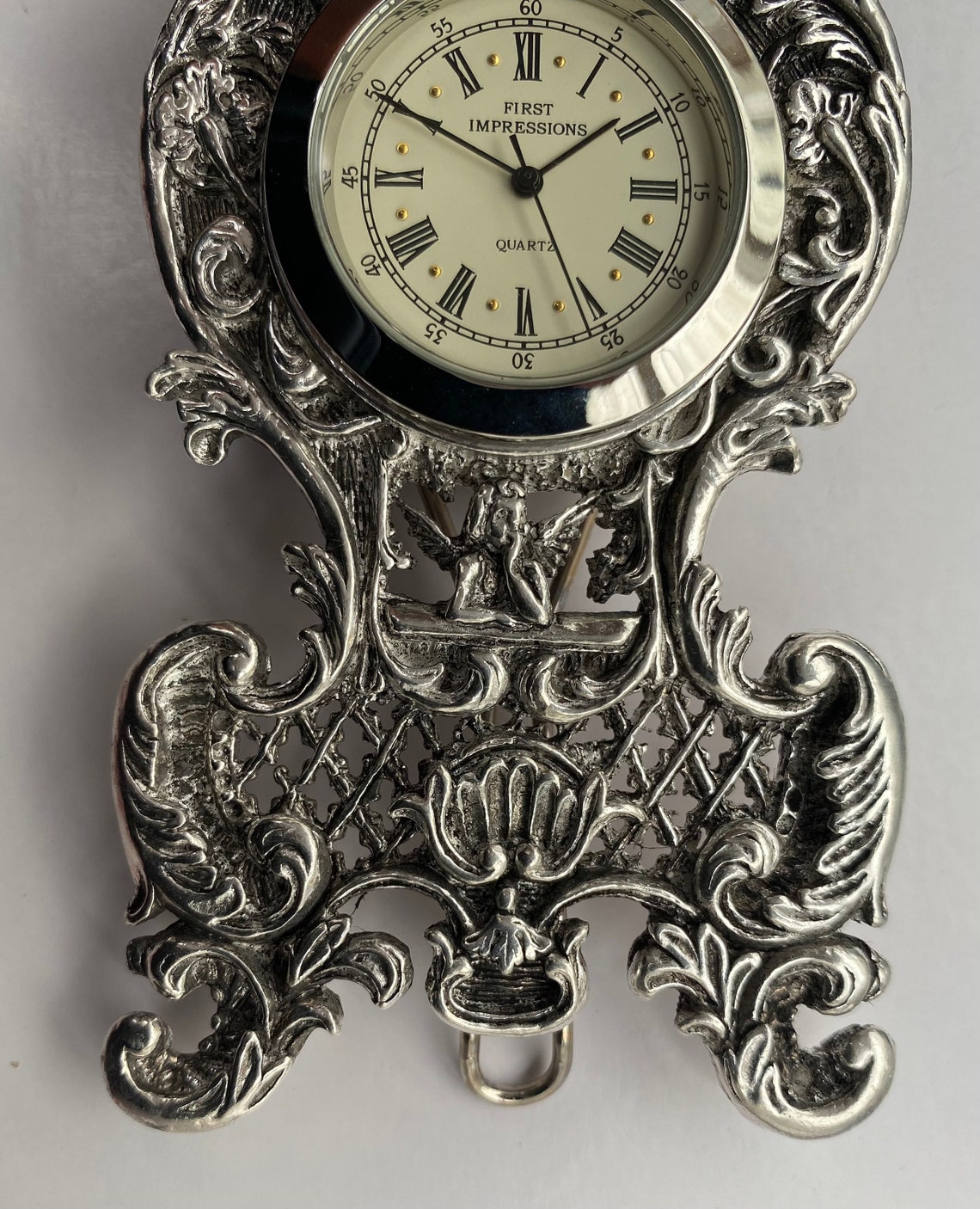 After Eight Rocco Clock With Silver Plated Casing With Seiko - Etsy UK