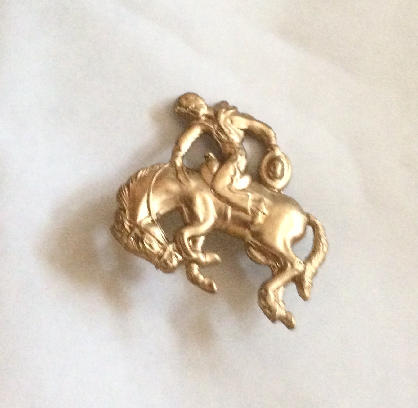 Cowboy Bucking Bronco Rodeo Wild West Brooch Pin Vintage - Etsy Ireland
