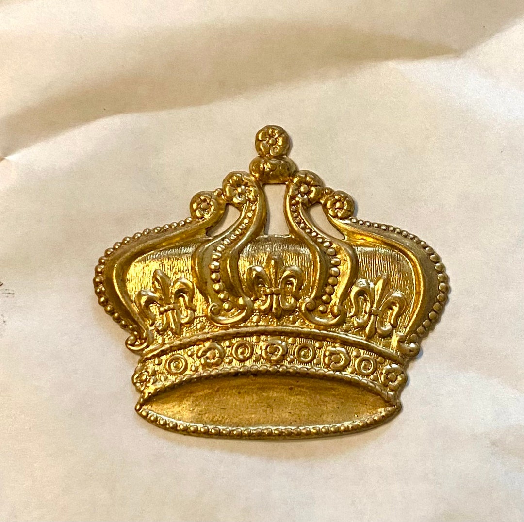 Crown Coronet Royalty Brooch Pin Handmade From Vintage Raw Brass ...