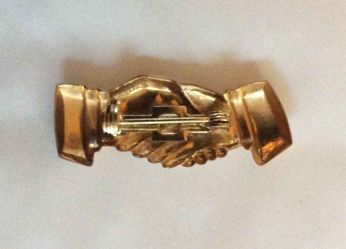 Two Hand Shaking Elegant Hand Small Brooch Pin Friendship Pin - Etsy