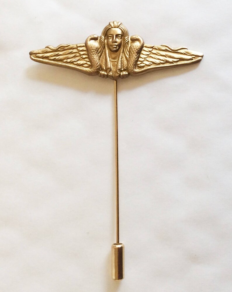 Cleopatra Stick Pin Egyptian Queen Head Snakes Vintage Finding | Etsy
