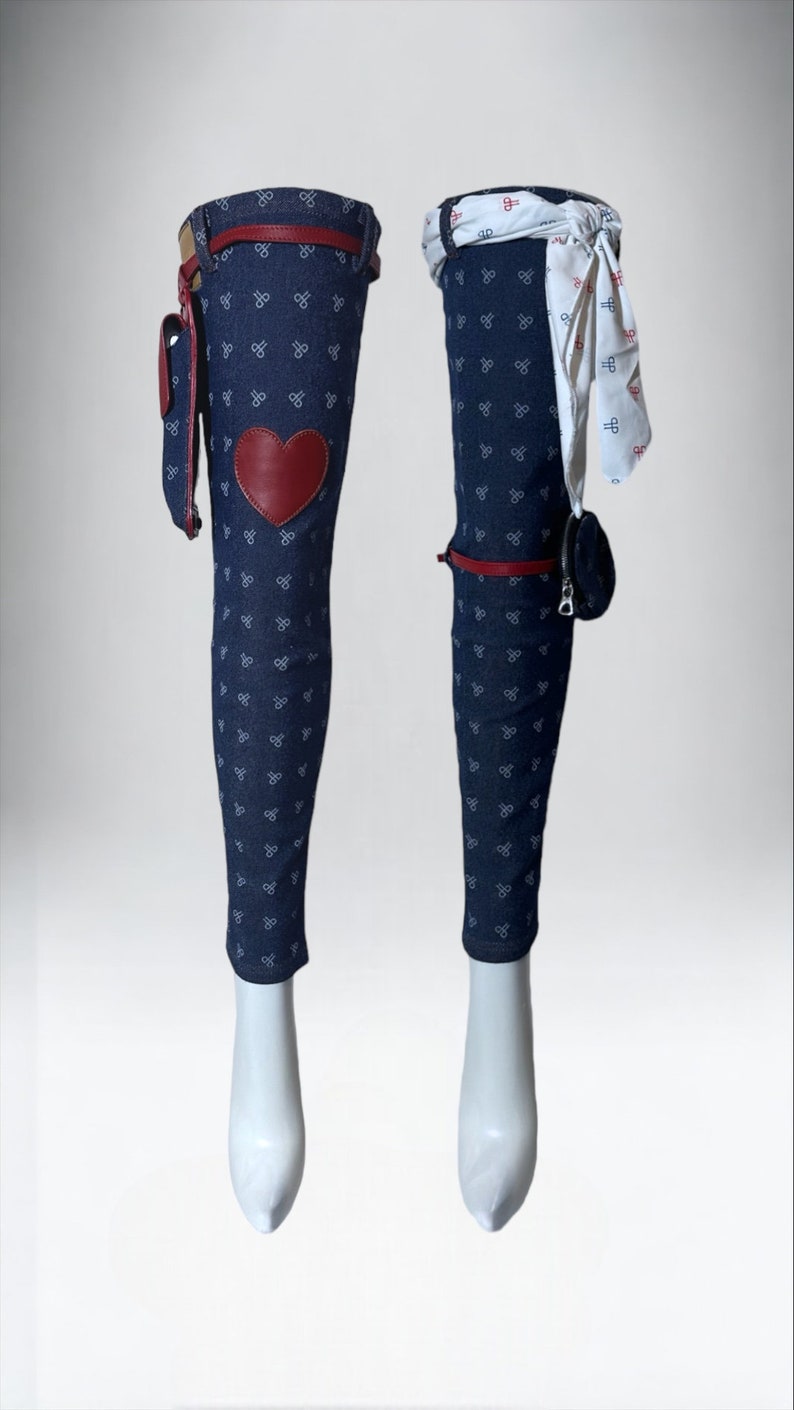 PIMP UP™ LARA Heart Denim Thigh High Covers • Unisex Shoe Accessory ...