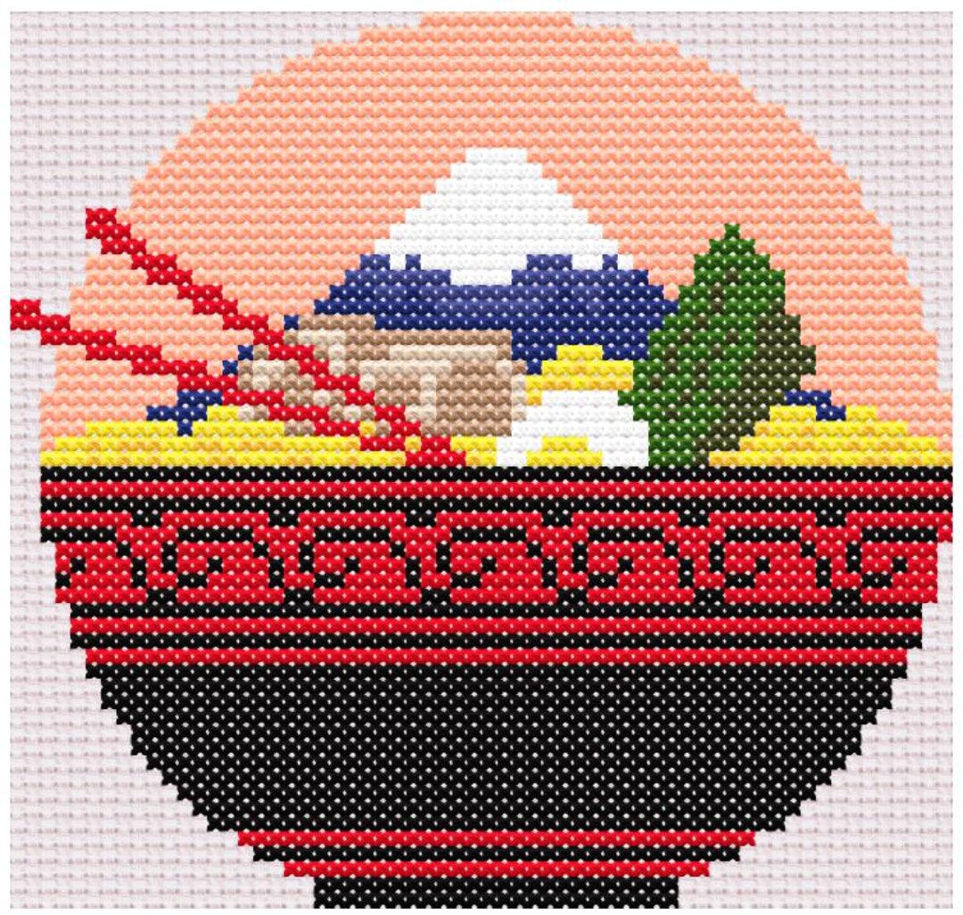Mt. Fuji Ramen Bowl - Etsy