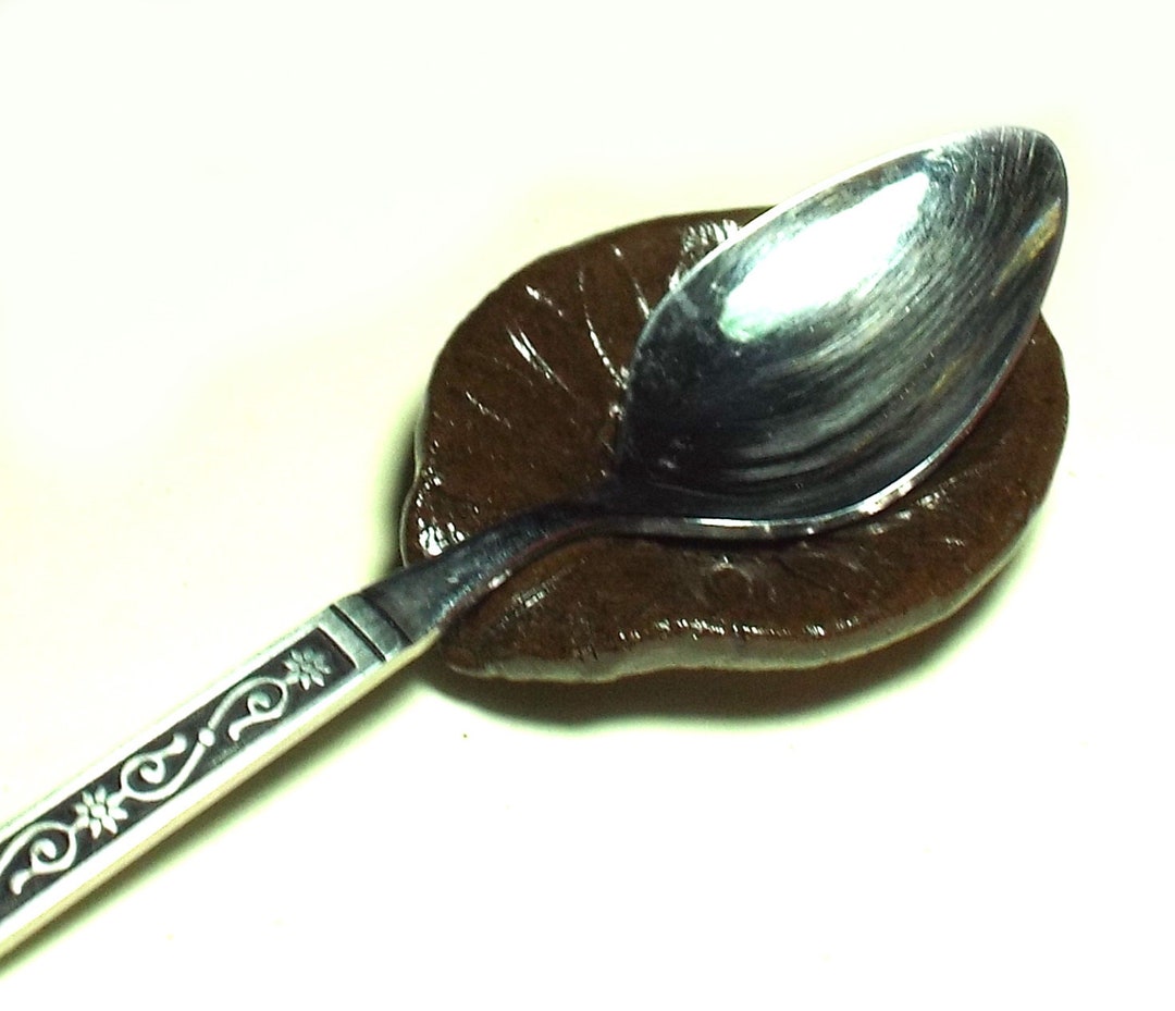 Teaspoon Rest Ceramic Pottery Coffee Spoon Rest Brown Kitchen Office ...