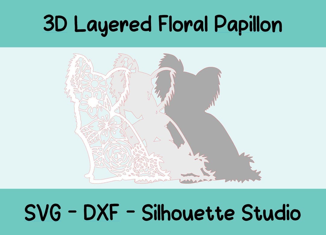 3D Layered Papillon SVG, DXF, Silhouette Studio File - Etsy