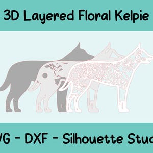 3D Layered Kelpie SVG, DXF, Silhouette Studio File - Etsy