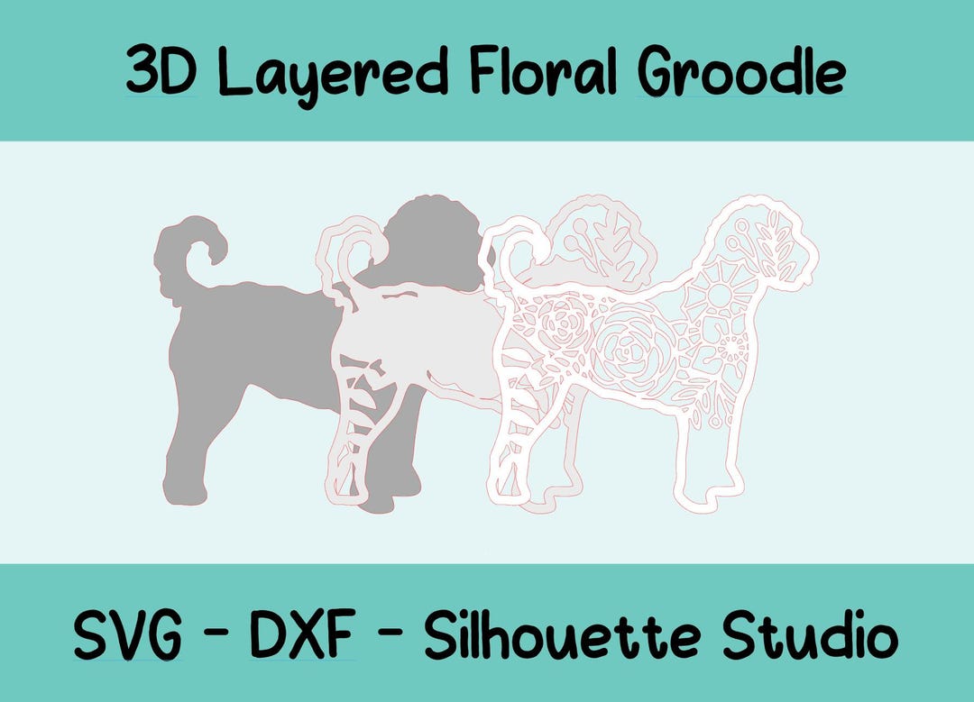 3D Layered Groodle SVG, DXF, Silhouette Studio File - Etsy