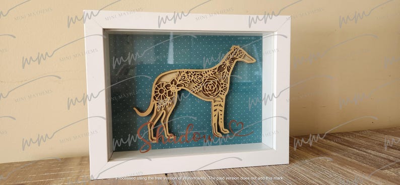 3D Layered Greyhound SVG, DXF, Silhouette Studio File - Etsy