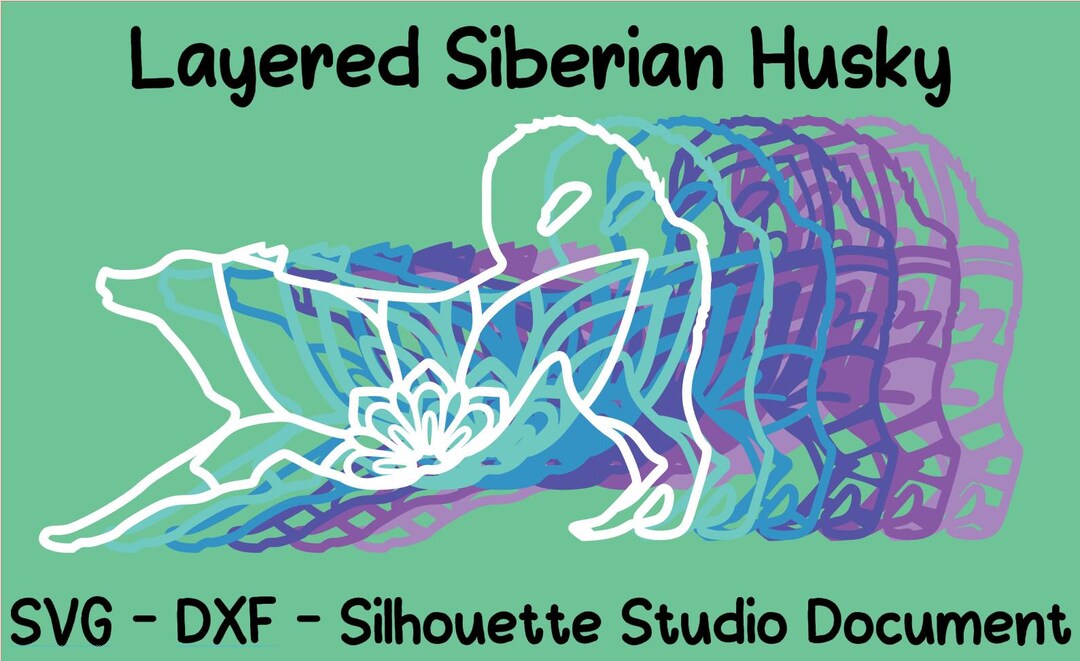 3D Layered Mandala Siberian Husky SVG, DXF, Silhouette Studio File - Etsy