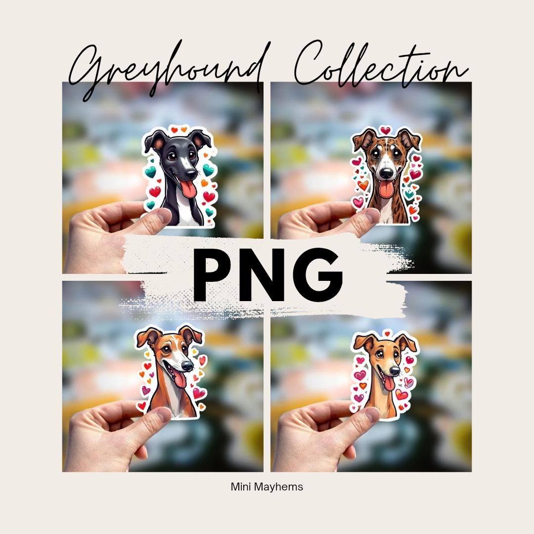 Greyhound Design PNG, Stickers, Sublimation, Dog Lover Gift - Etsy
