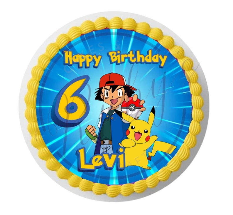 Pokemon Edible Image, Cake Topper -digital Only (you Print This ...