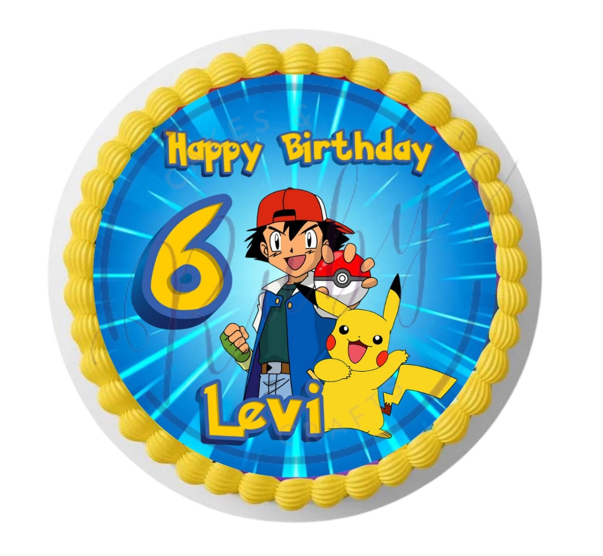 Pokemon Edible Image, Cake Topper - Etsy