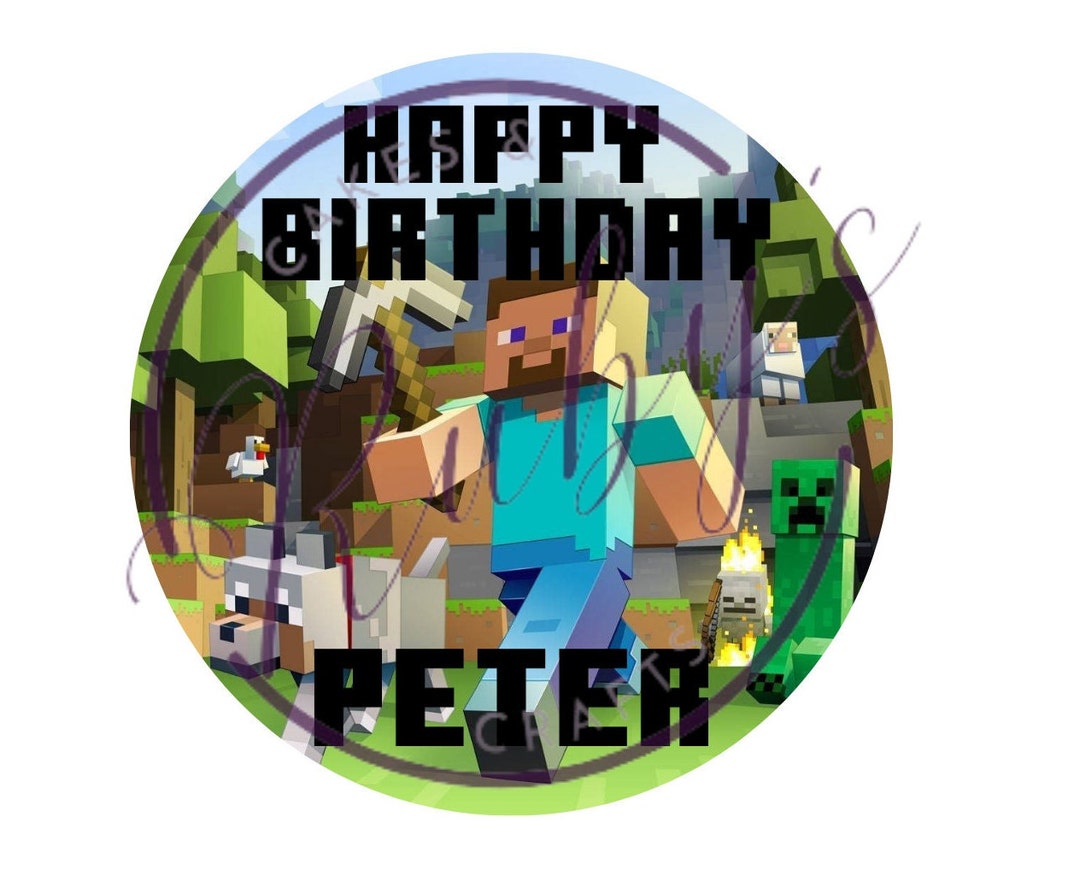 Minecraft Edible Image, Cake Topper, Cake Decoration - Digital Only ...