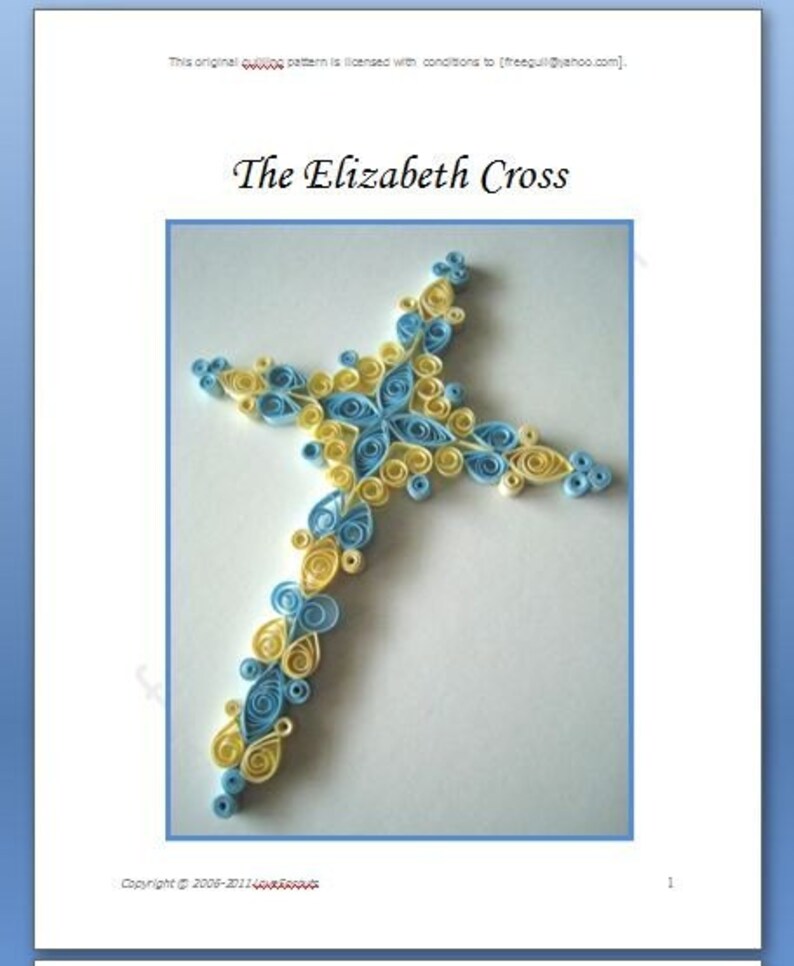 The Elizabeth Cross Detailed Quilling Tutorial in PDF | Etsy