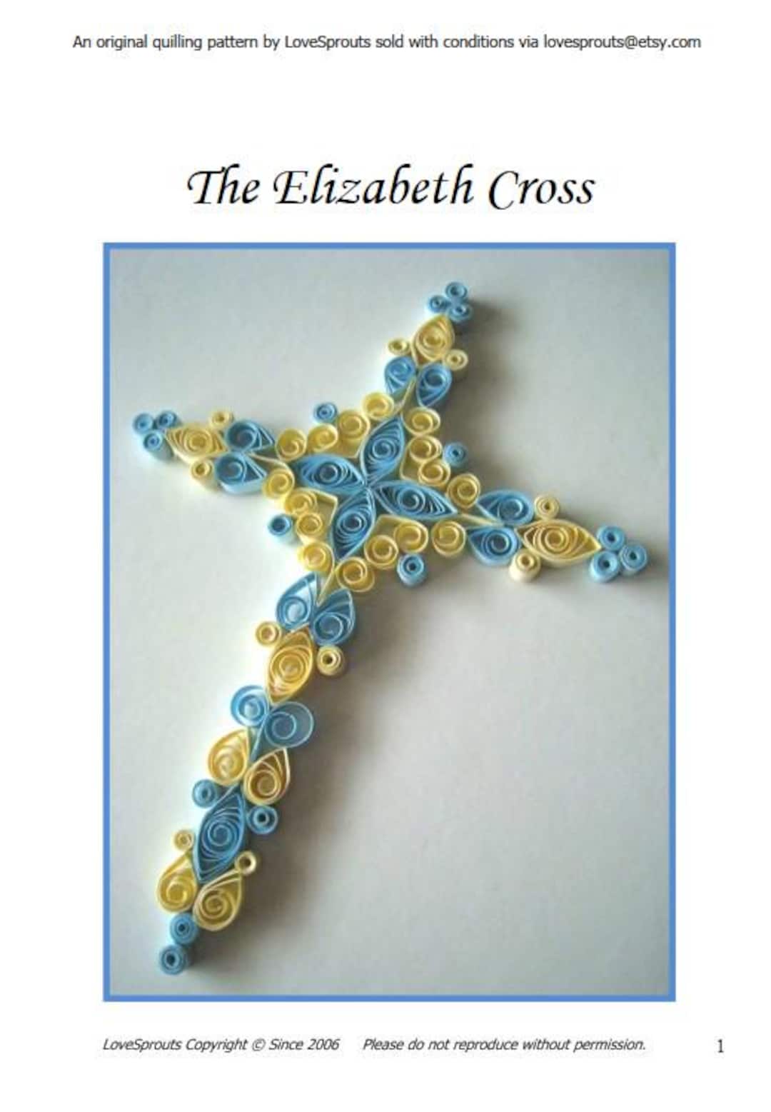 The Elizabeth Cross - Detailed Quilling Tutorial in PDF - Etsy